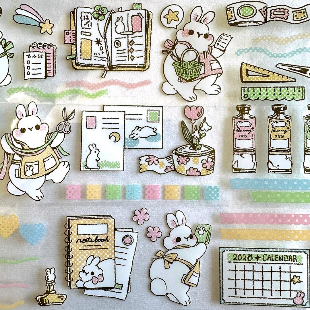 Black Rabbit Stationery Store by Pei Pei Studio - PET Tape From Taiwan ...