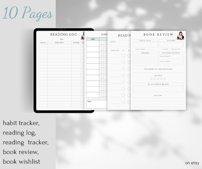Planners- Trackers- Reading Log- Book Review- Gilmore Girls Collection ...