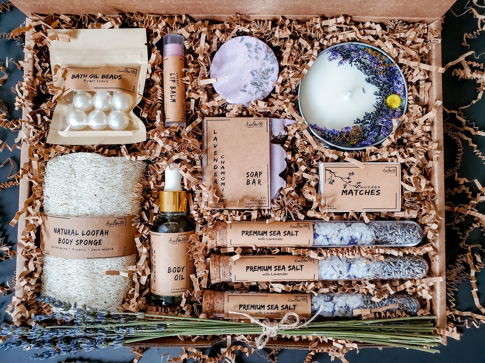 Bath and Body Gift Box, Self Care Basket, Spa Box for Woman, Thinking ...