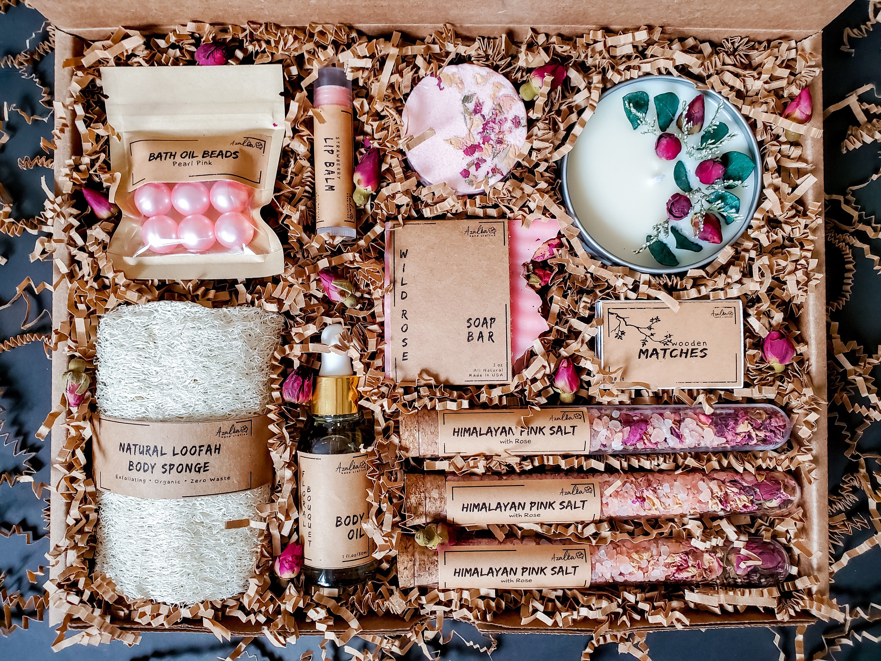 Bath and Body Gift Box, Self Care Basket, Spa Box for Woman, Thinking ...