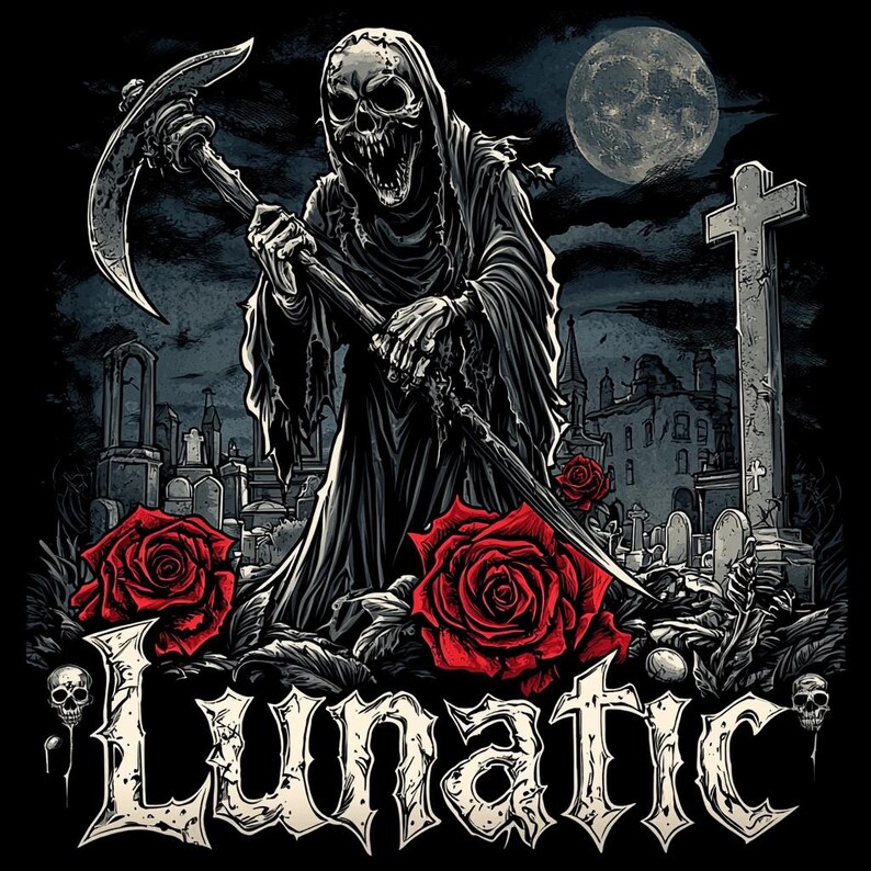 Lunatic Demotivational Quote Grim Reaper Lunacy Horror Gothic Macabre ...