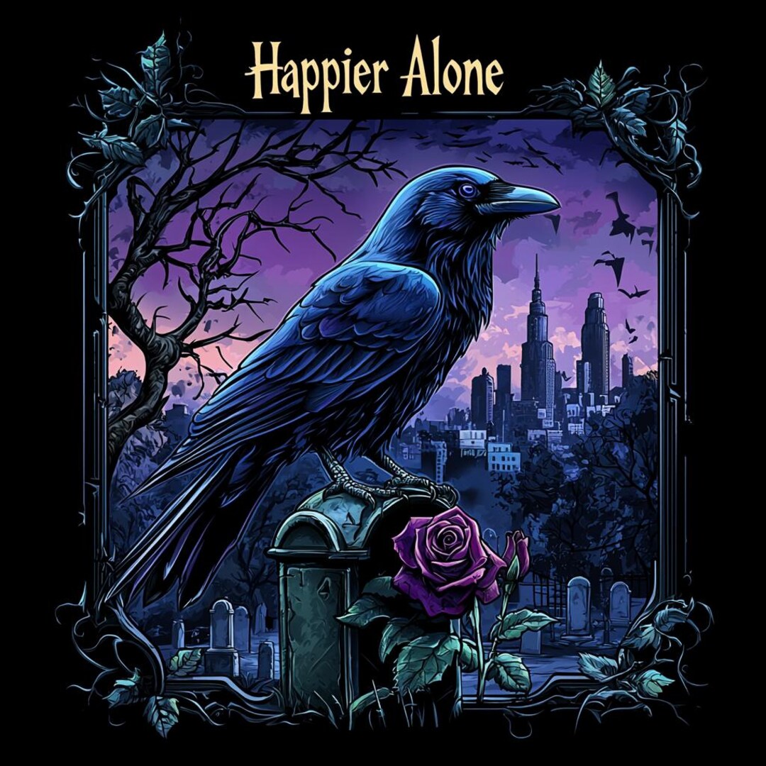 Happier Alone Demotivational Quote Grim Reaper Horror Gothic Macabre ...