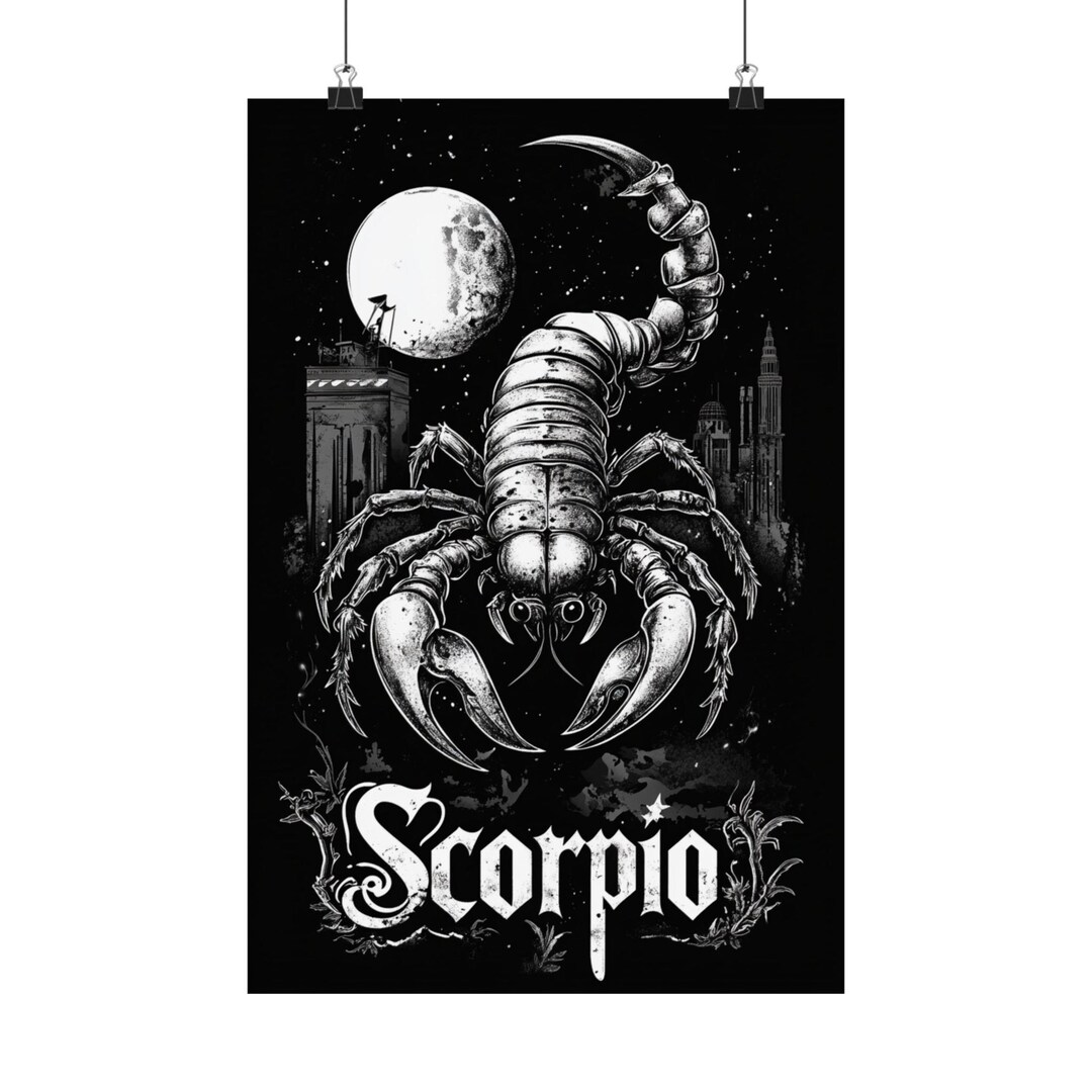 Scorpio Zodiac Sign Scorpion Esoteric Occult Astrology Poster Wall Art ...