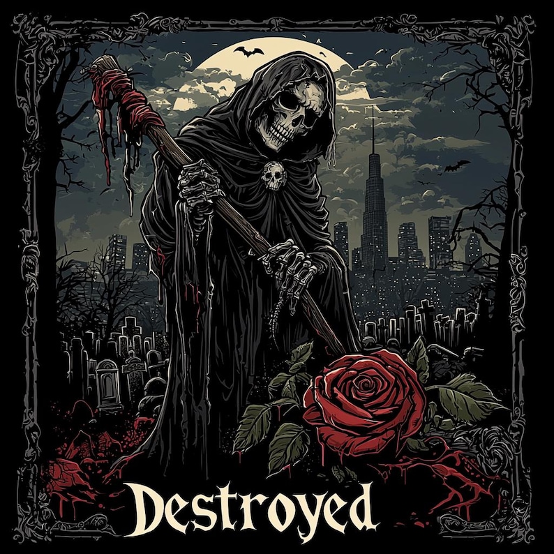 Destroyed Demotivational Quote Grim Reaper Horror Gothic Macabre Poster ...