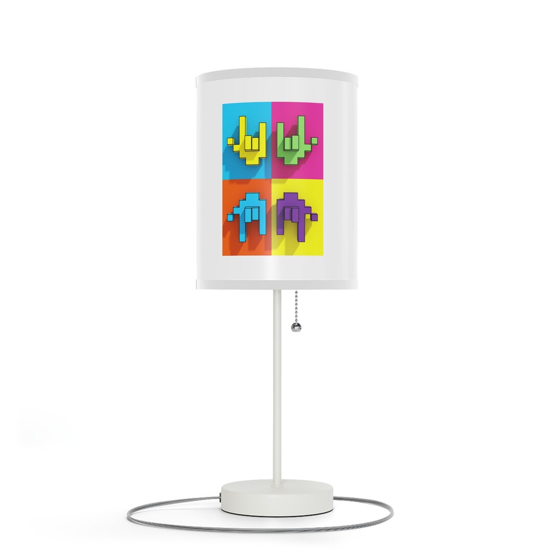ASL Pixel Love Pop Table Lamp Stand Housewarming Gift - Etsy