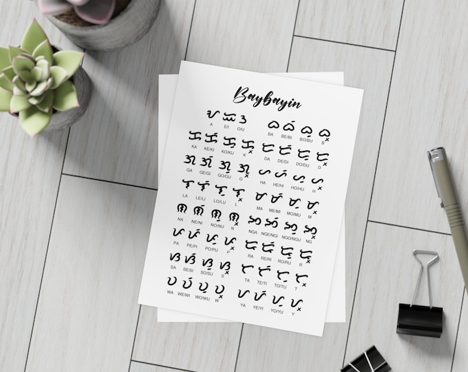 Philippine Filipino Baybayin Alphabet Postcard Bundles - Etsy