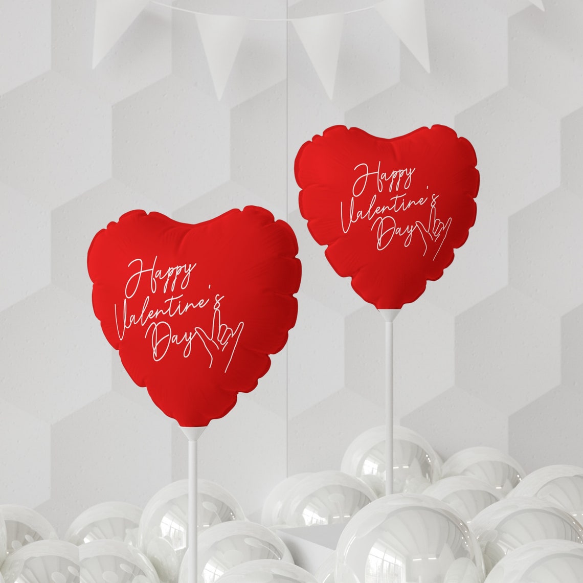 11 Happy Valentine's Day ASL Heart Shaped Balloon - Etsy
