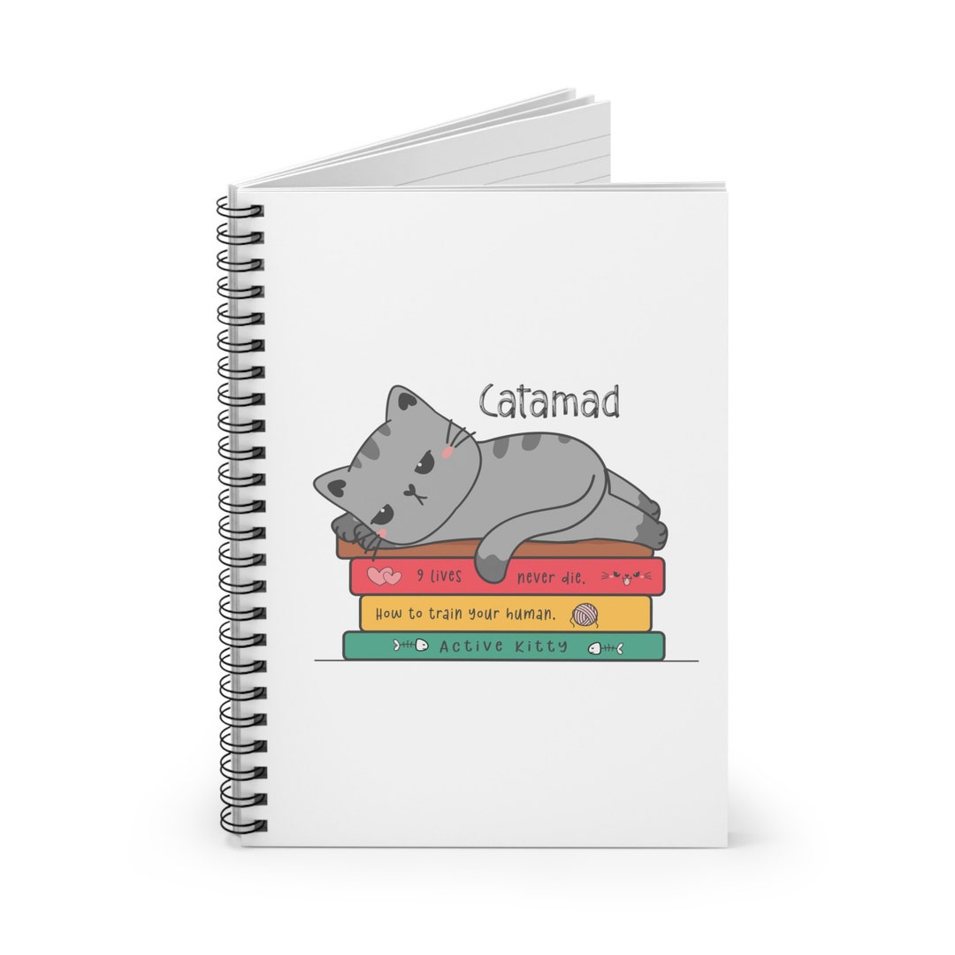 Catamad Lazy Cat Filipino Cebuano Expression Spiral Notebook Ruled Line ...