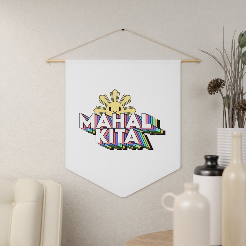 Philippine Filipino Sun Smile Mahal Kita I Love You Tagalog Poly Twill ...