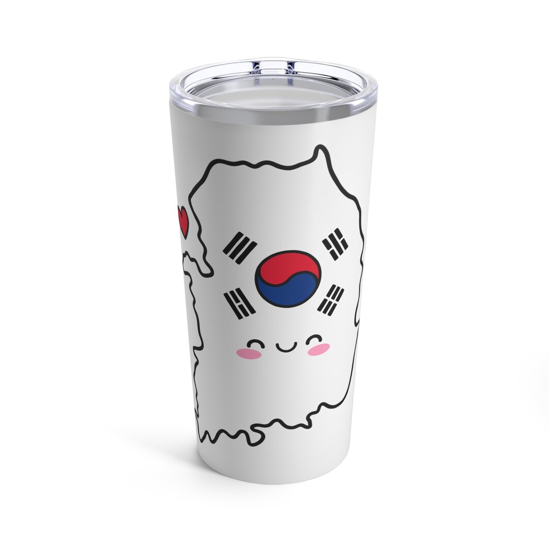 South Korea Flag Map Smile With Love Tumbler - Etsy