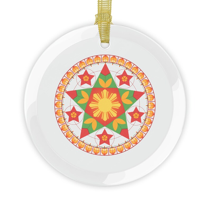 Filipino Parol Maligayang Pasko Glass Ornament Christmas Gift Home ...