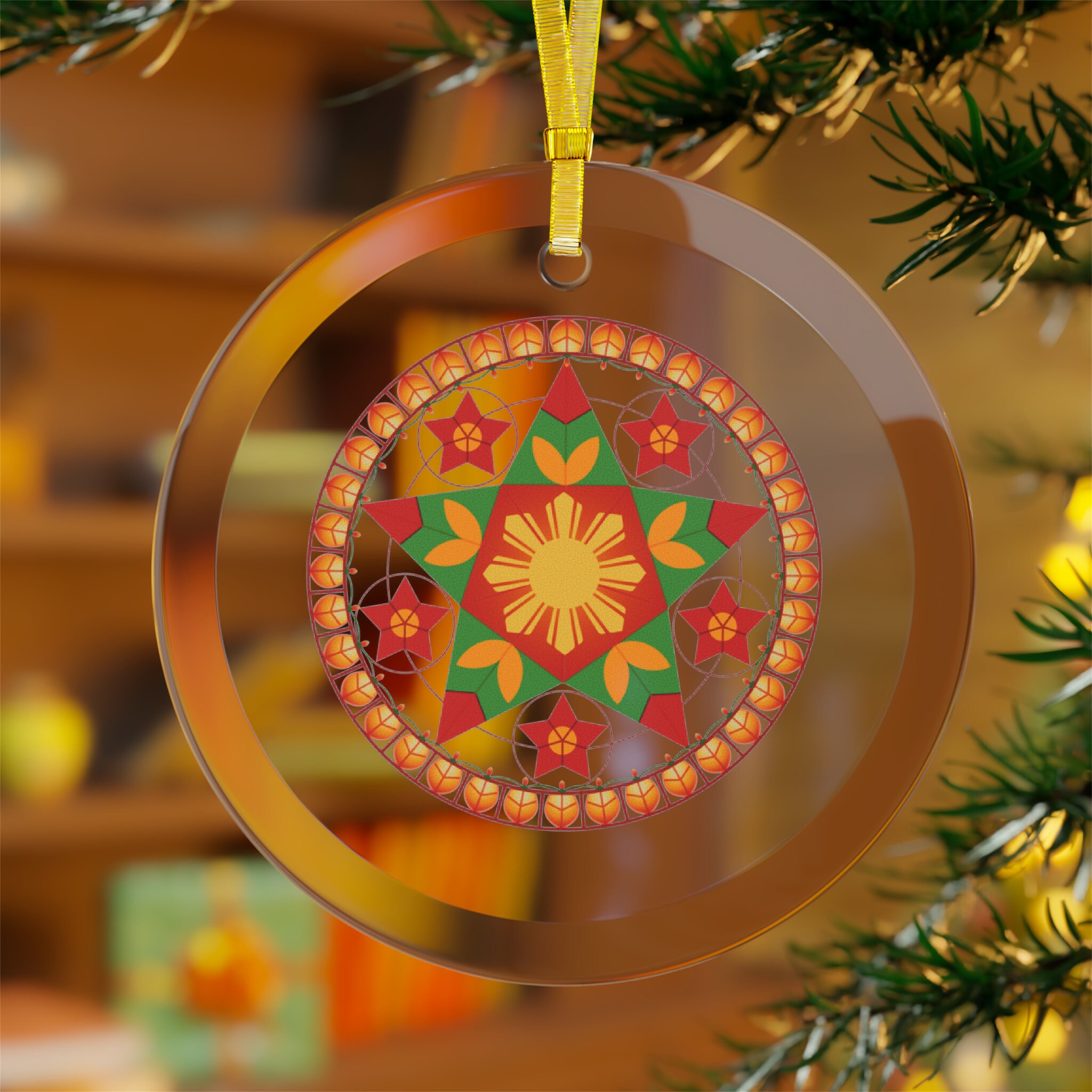 Filipino Parol Maligayang Pasko Glass Ornament Christmas Gift Home ...