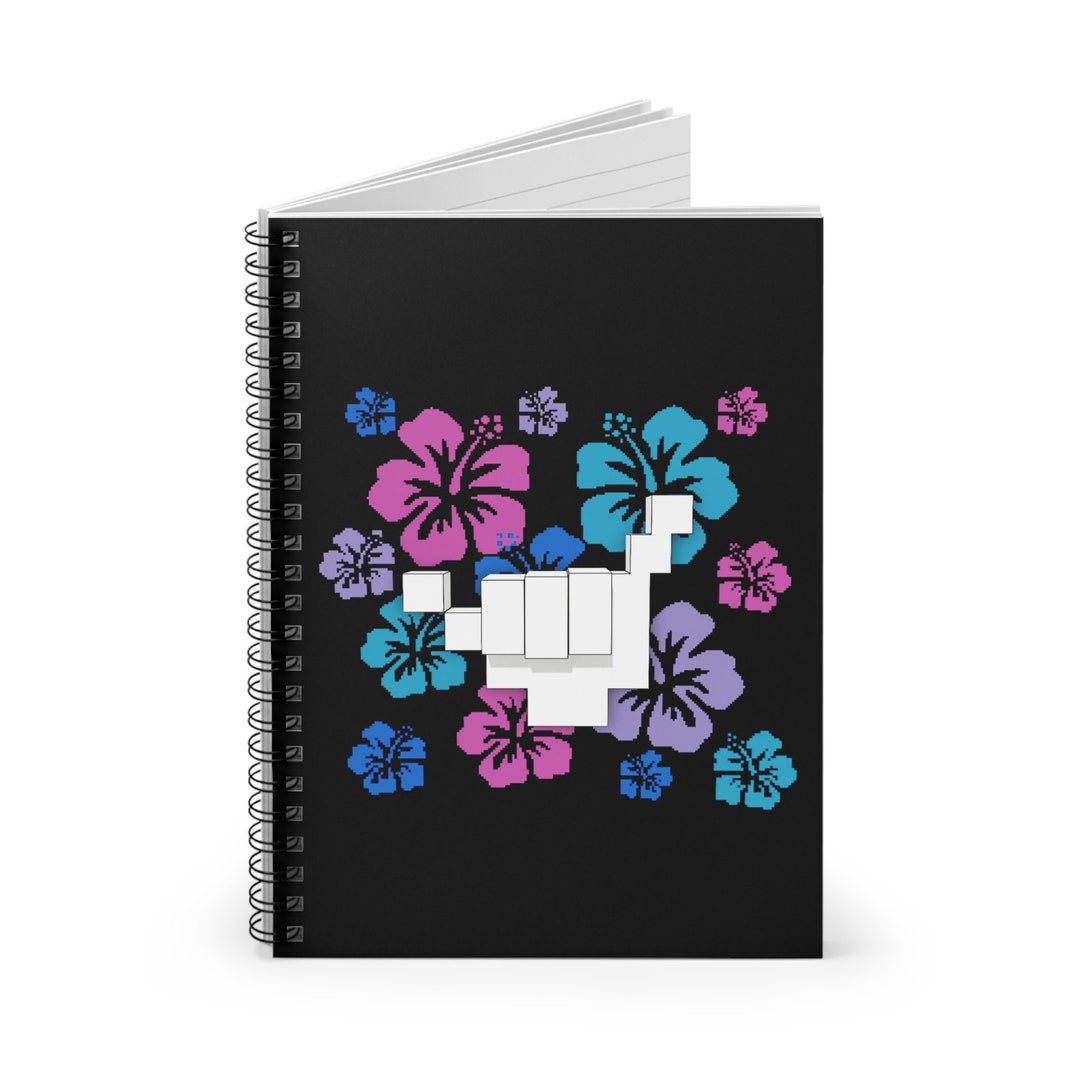 Pixel Hawaii Shaka Hang Loose Spiral Notebook Ruled Line - Etsy