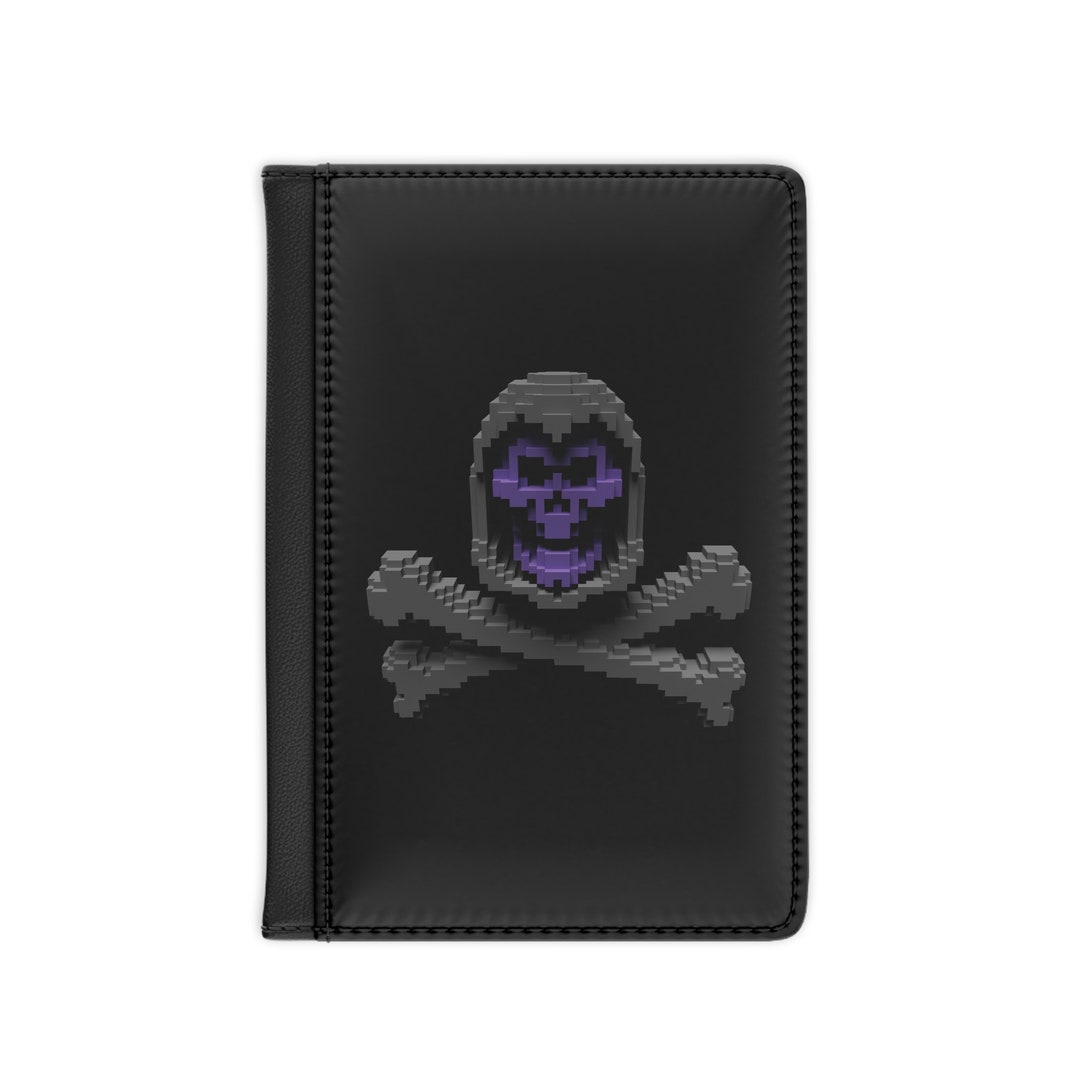 ASL Pixel Skull Passport Cover Sign Language - Etsy