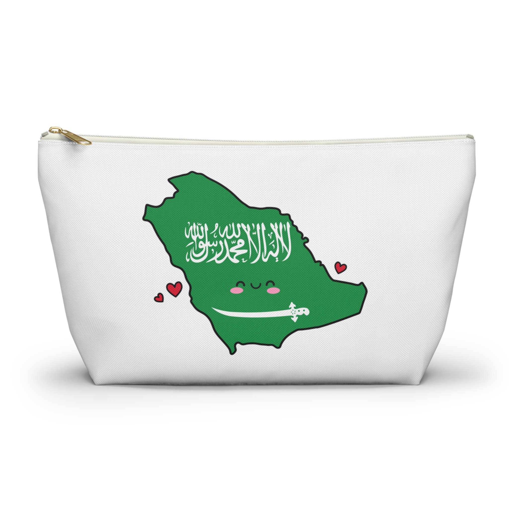 Saudi Arabia Flag Map Smile With Love T-bottom Accessory Pouch - Etsy