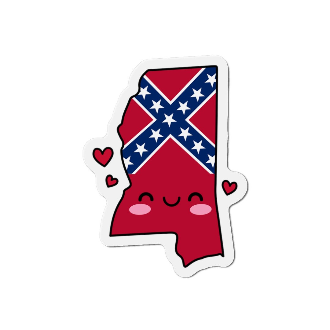 Mississippi Flag Map Smile With Love Die-cut Magnet - Etsy