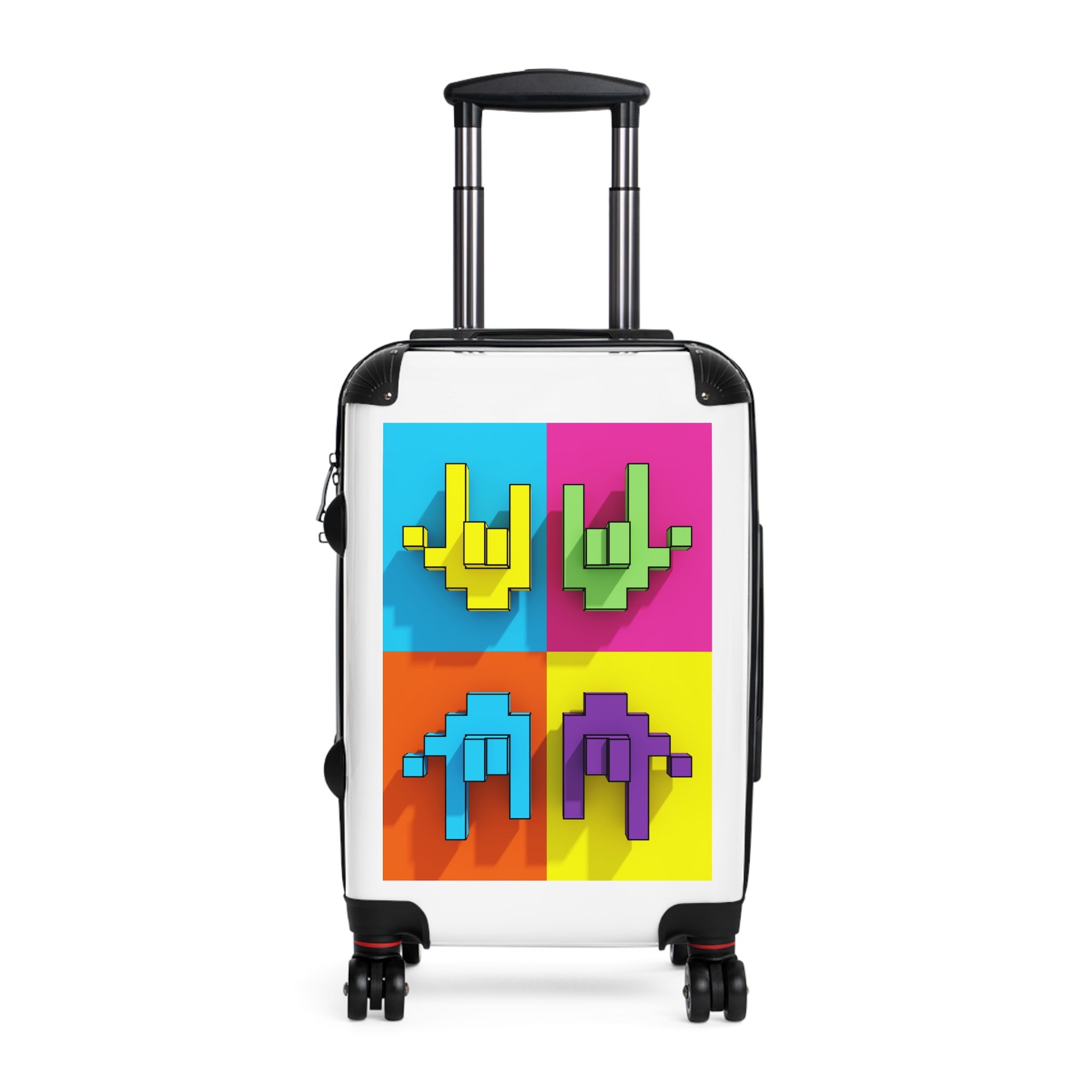 ASL Sign Language Pixel Love Pop Suitcase Travel Companion Luggage - Etsy