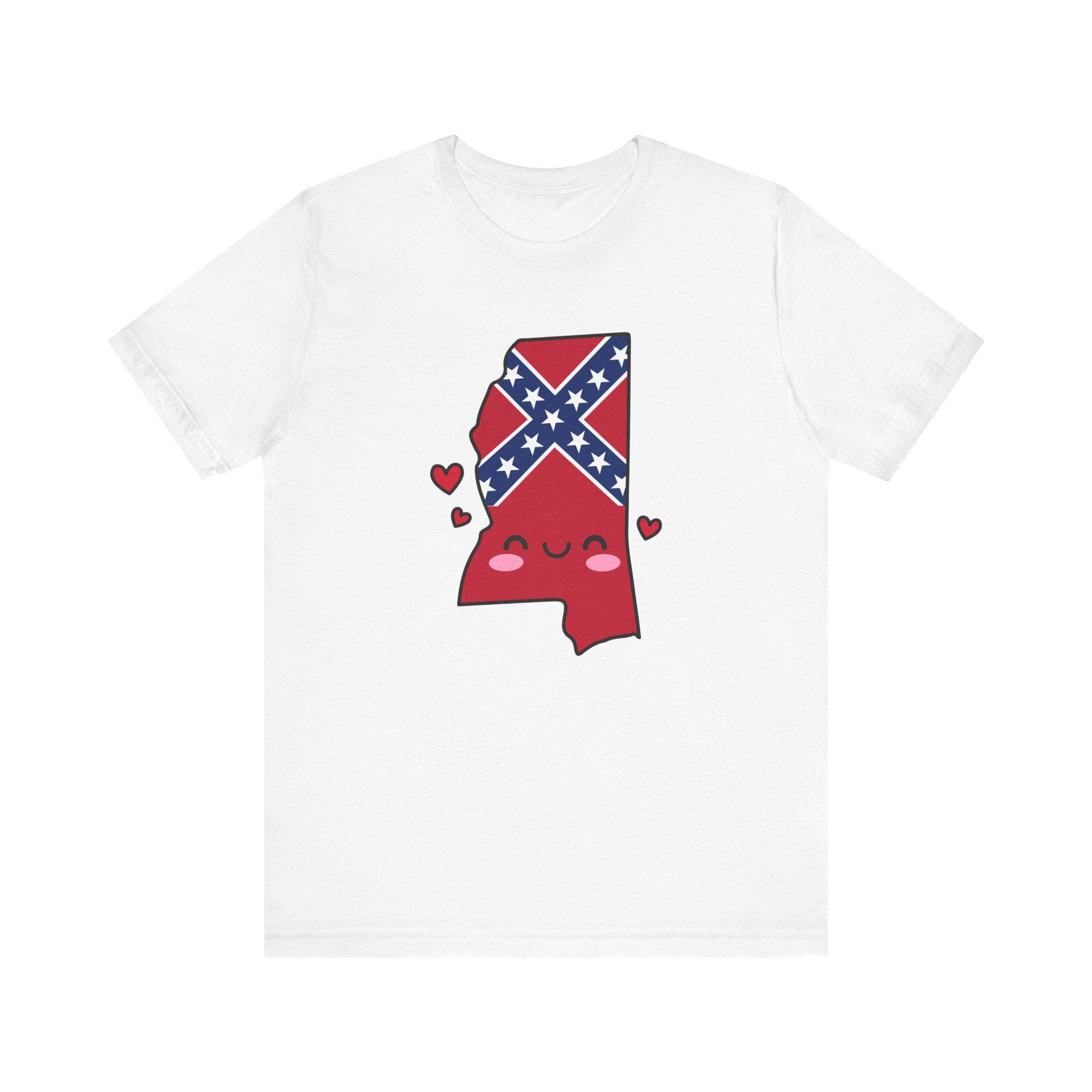 Mississippi Flag Map Smile With Love Unisex T-shirt Jersey Short Sleeve ...