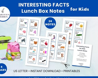 Printable Jokes Lunch Box Notes for Kids, Send Your Love, Make Lunch ...
