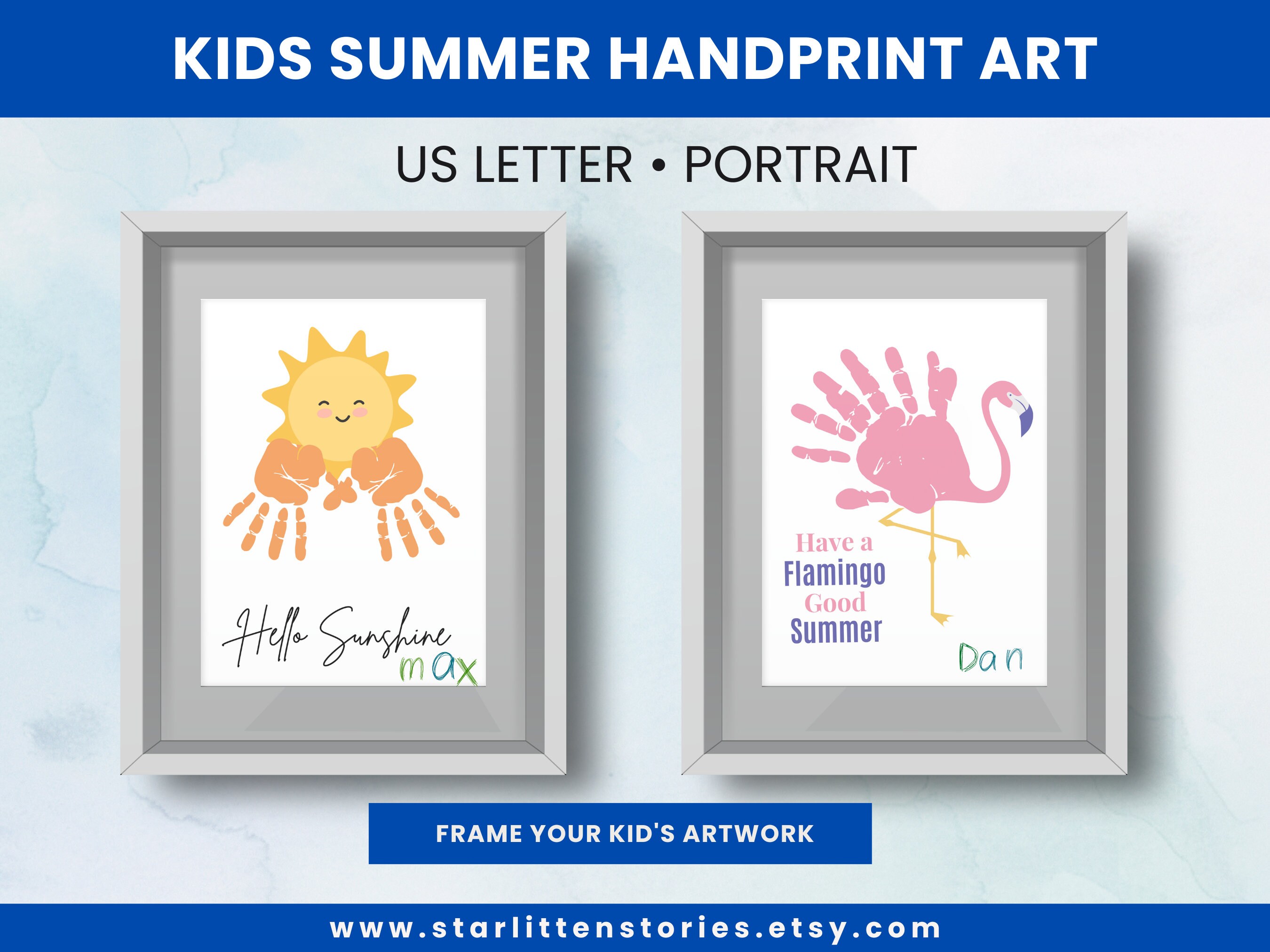 Printable * Summer Handprints Kid Craft Activity – Kids Handcrafts ...