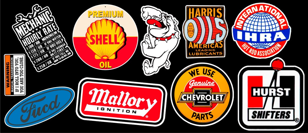Motor Parts Vinyl Sticker Pack #3 - Perfect for Hard Hats and More! - Etsy