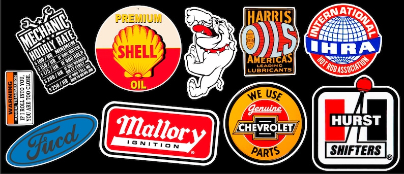Motor Parts Vinyl Sticker Pack #3 - Perfect for Hard Hats and More! - Etsy