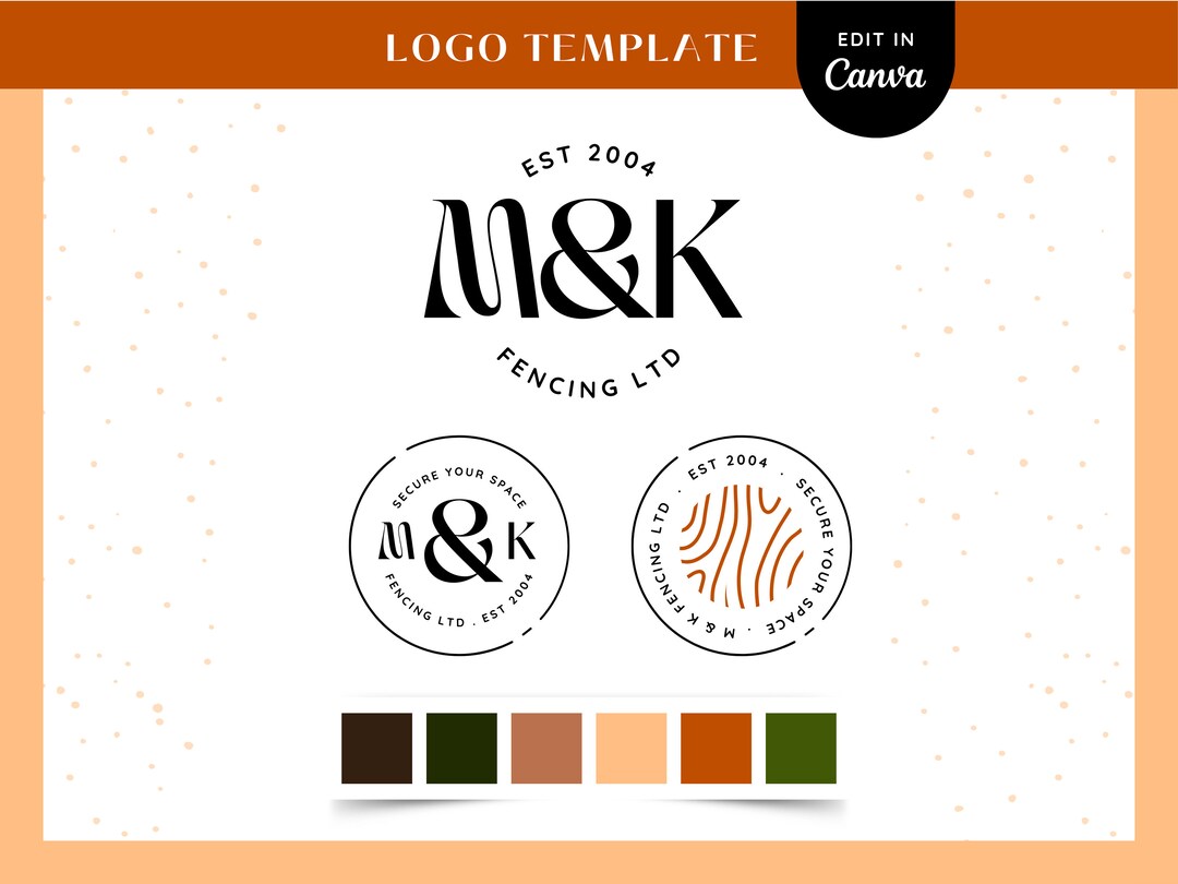 Elegant Carpenter Logo Design Template: Green Business Logo (CANVA) - Etsy