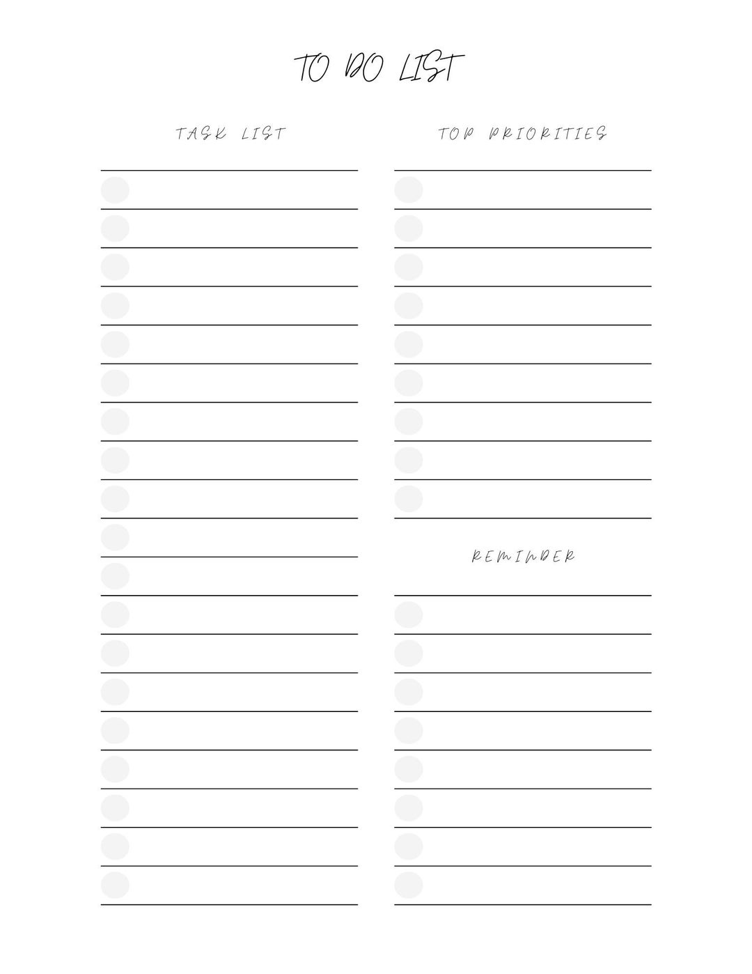 Simple to Do List, Everyday Task List - Etsy