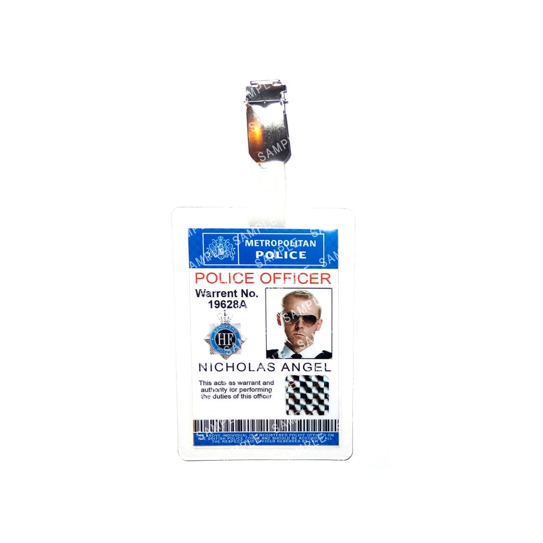 Hot Fuzz - Nicholas Angel Police Officer Prop Replica Badge Novelty ...