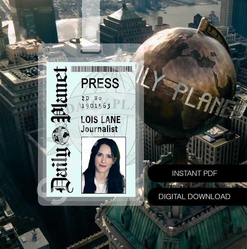 Digital Download Printable Daily Planet Lois Lane Press 2025 Movie ...