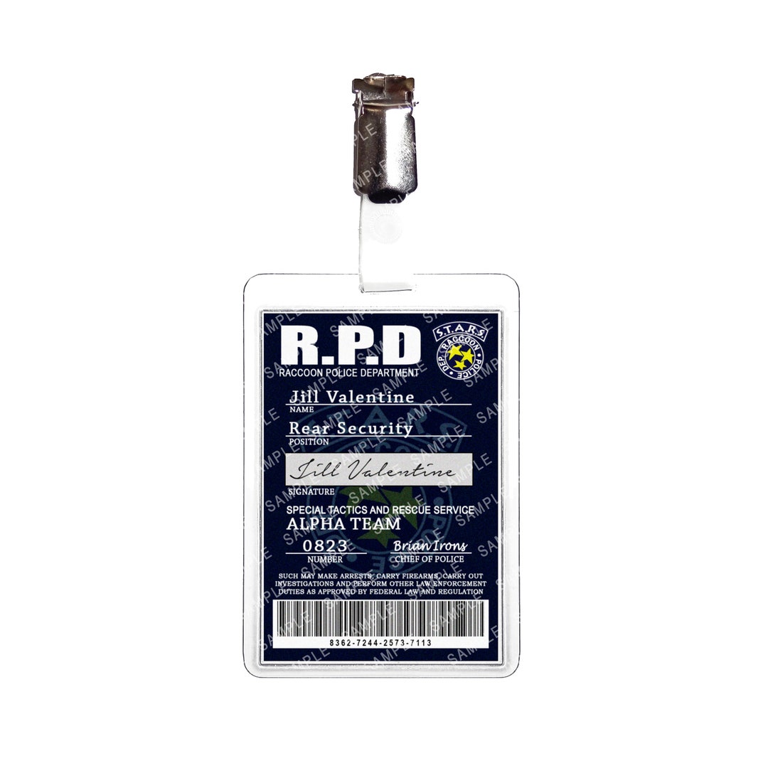 Resident Evil R.P.D. - Jill Valentine Rear Security Alpha Team Plain ...