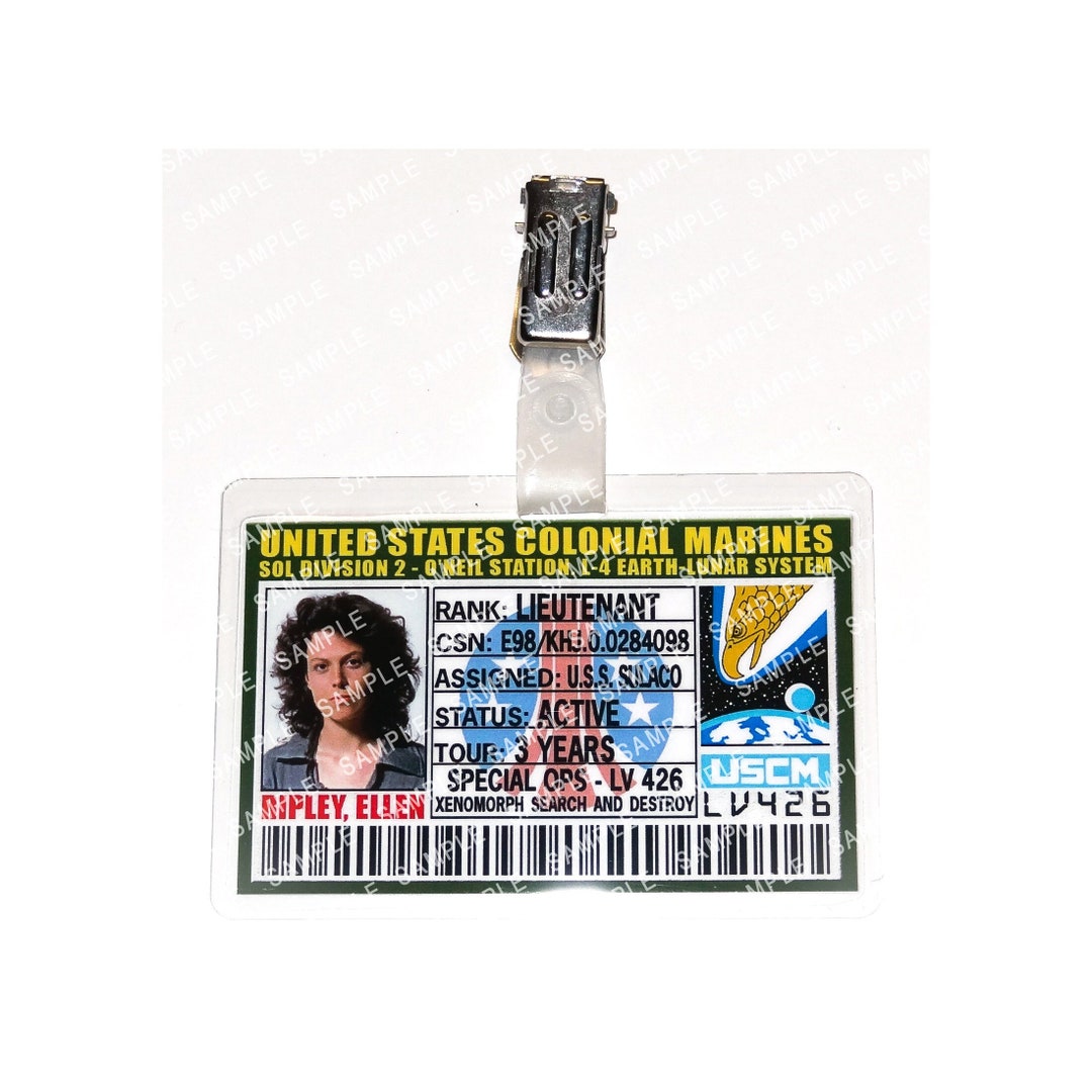 Aliens US Colonial Marines Ellen Ripley Prop Replica Badge Novelty ...