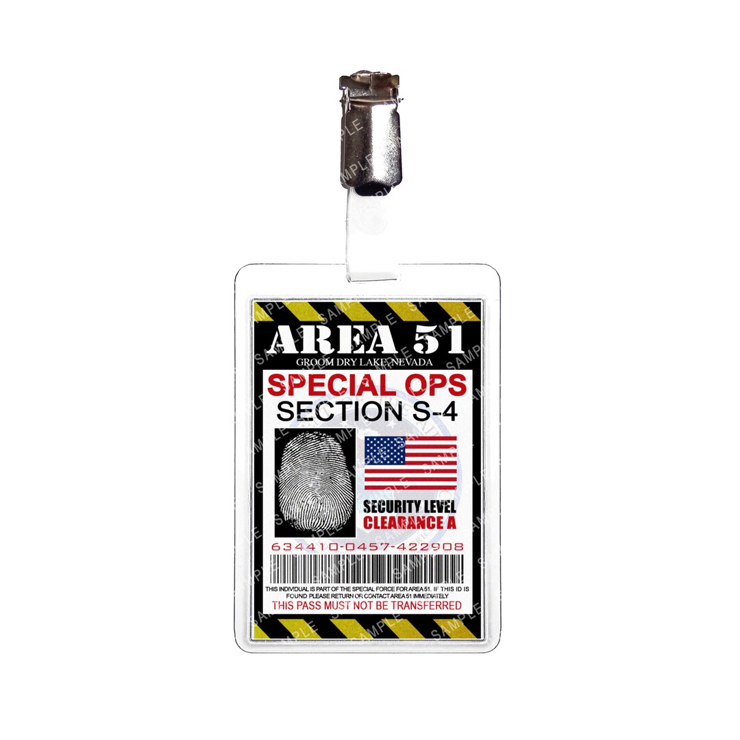 Area 51 - Special Ops Section S-4 Alien Prop Replica Badge Novelty ...