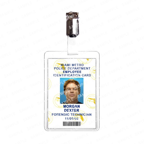 Dexter Morgan Id Badge - Etsy UK