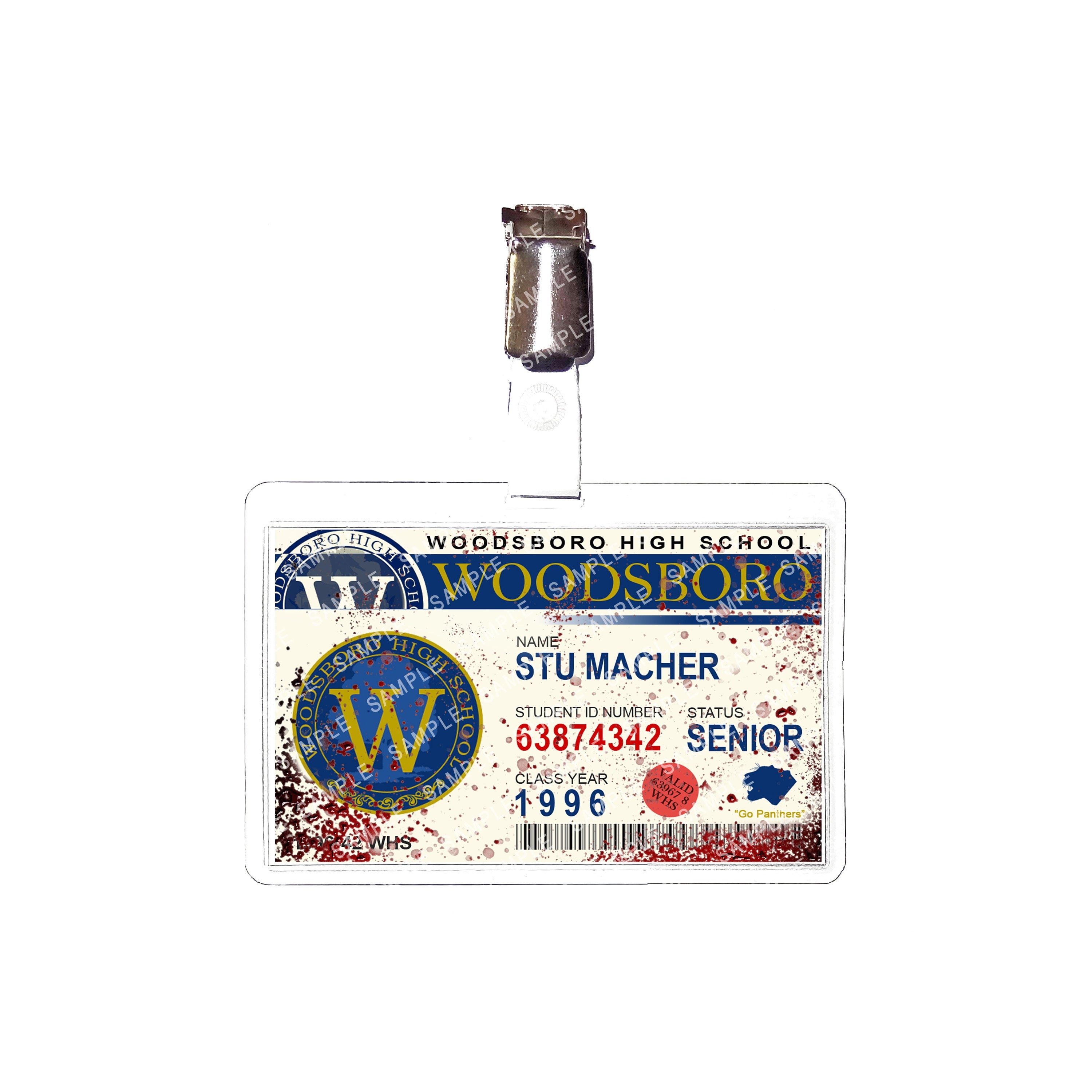 Scream Woodsboro High Student Stu Macher BLOOD Prop Replica - Etsy Ireland