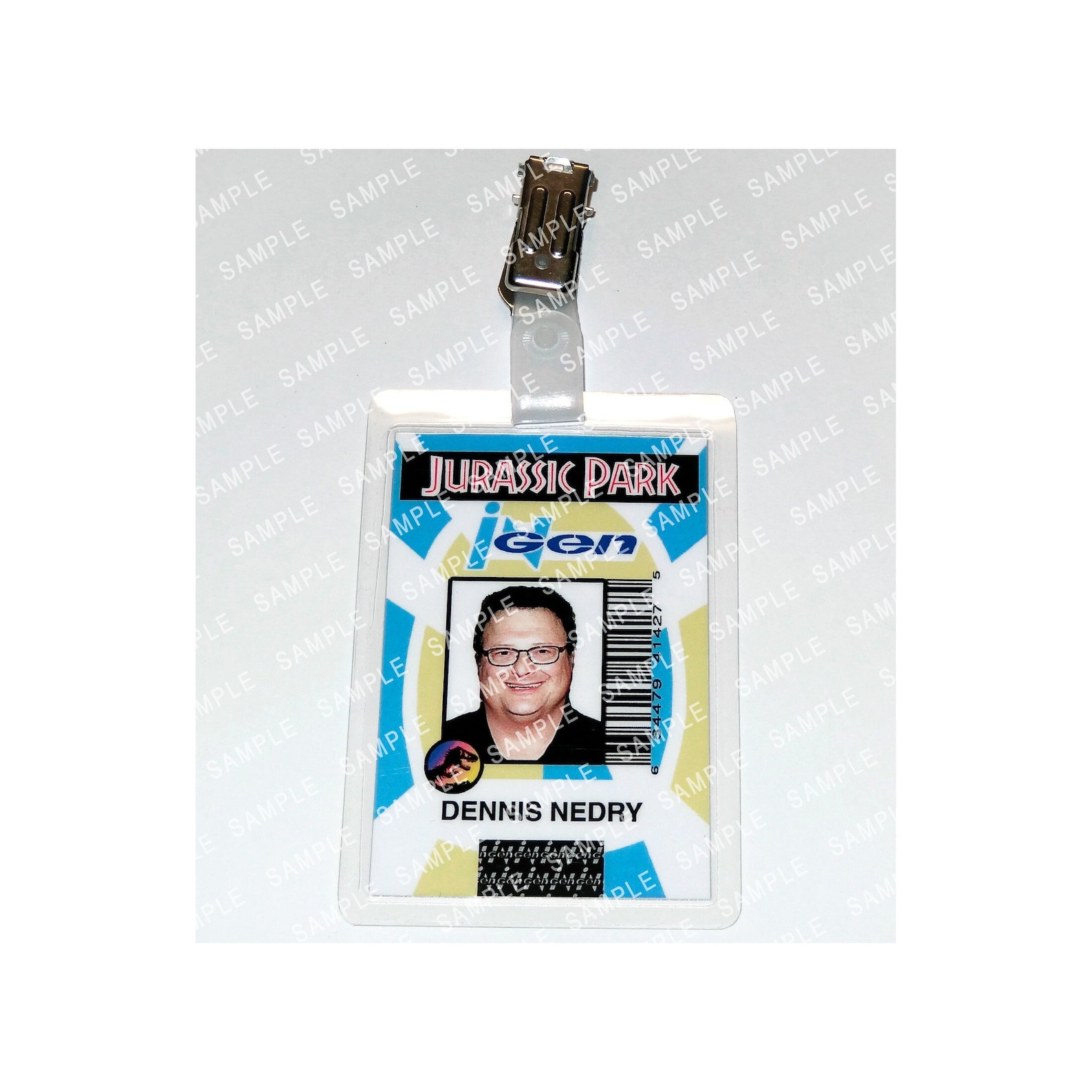 Jurassic Park - Dennis Nedry Ingen Prop Replica Badge Novelty Costume ...