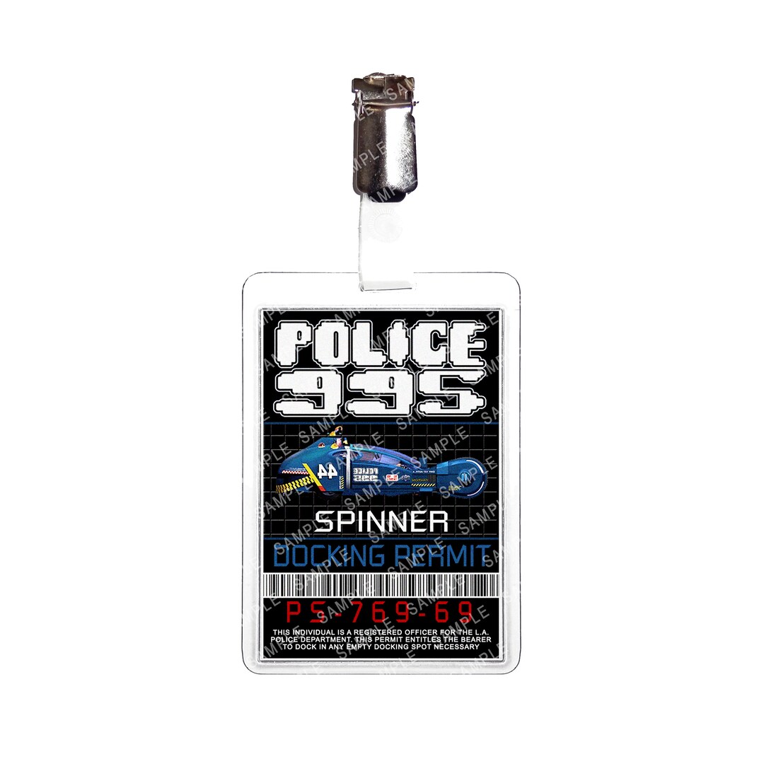 Blade Runner - Spinner Docking Permit Police 995 Prop Replica Badge ...