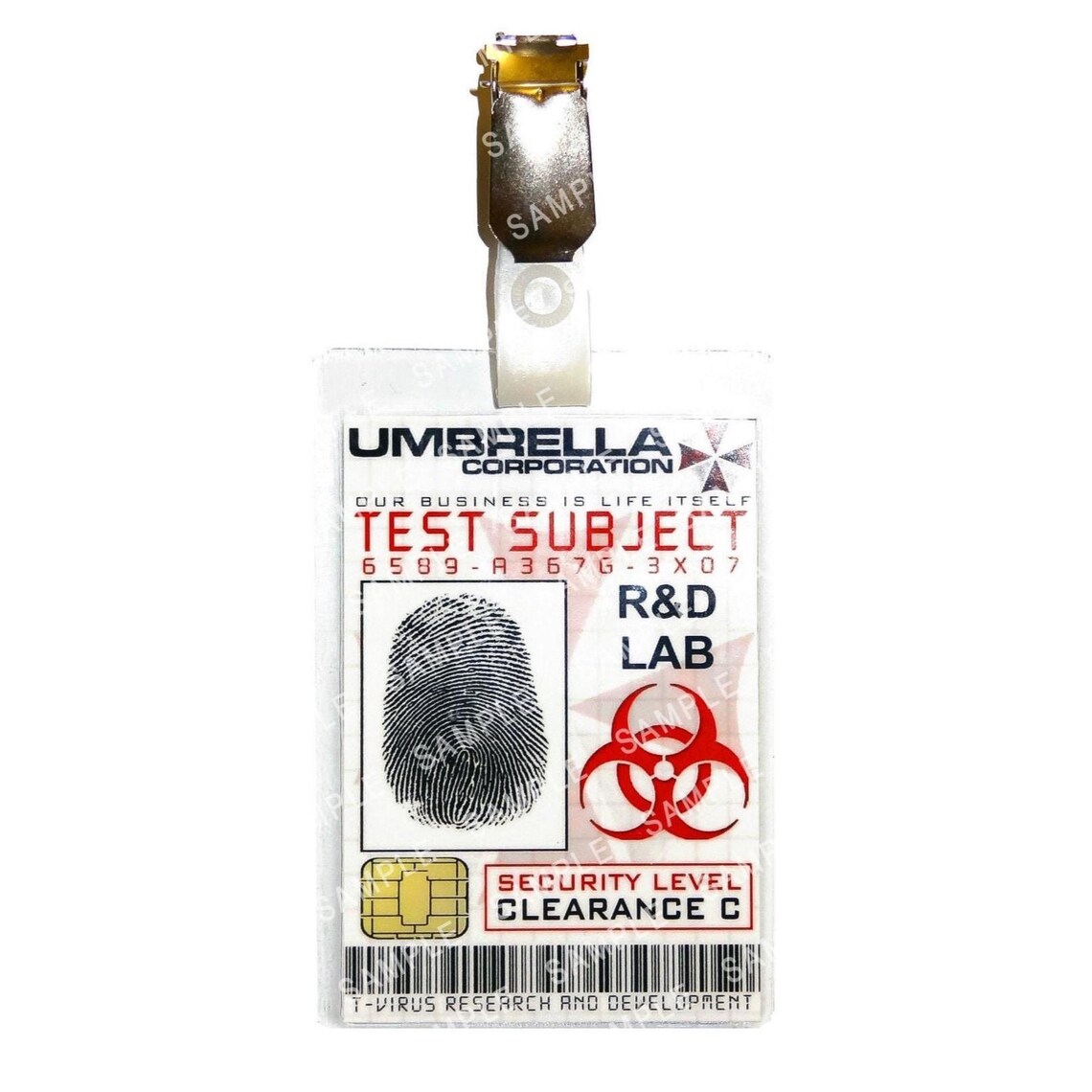 Resident Evil Umbrella Corporation - Test Subject (R&D) Lab Movie Prop ...