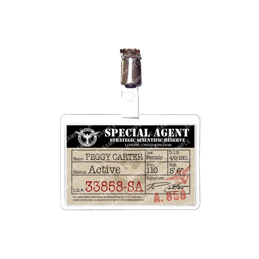 Agent Carter - Peggy Carter Plain Special Agent SSR Prop Replica Badge ...