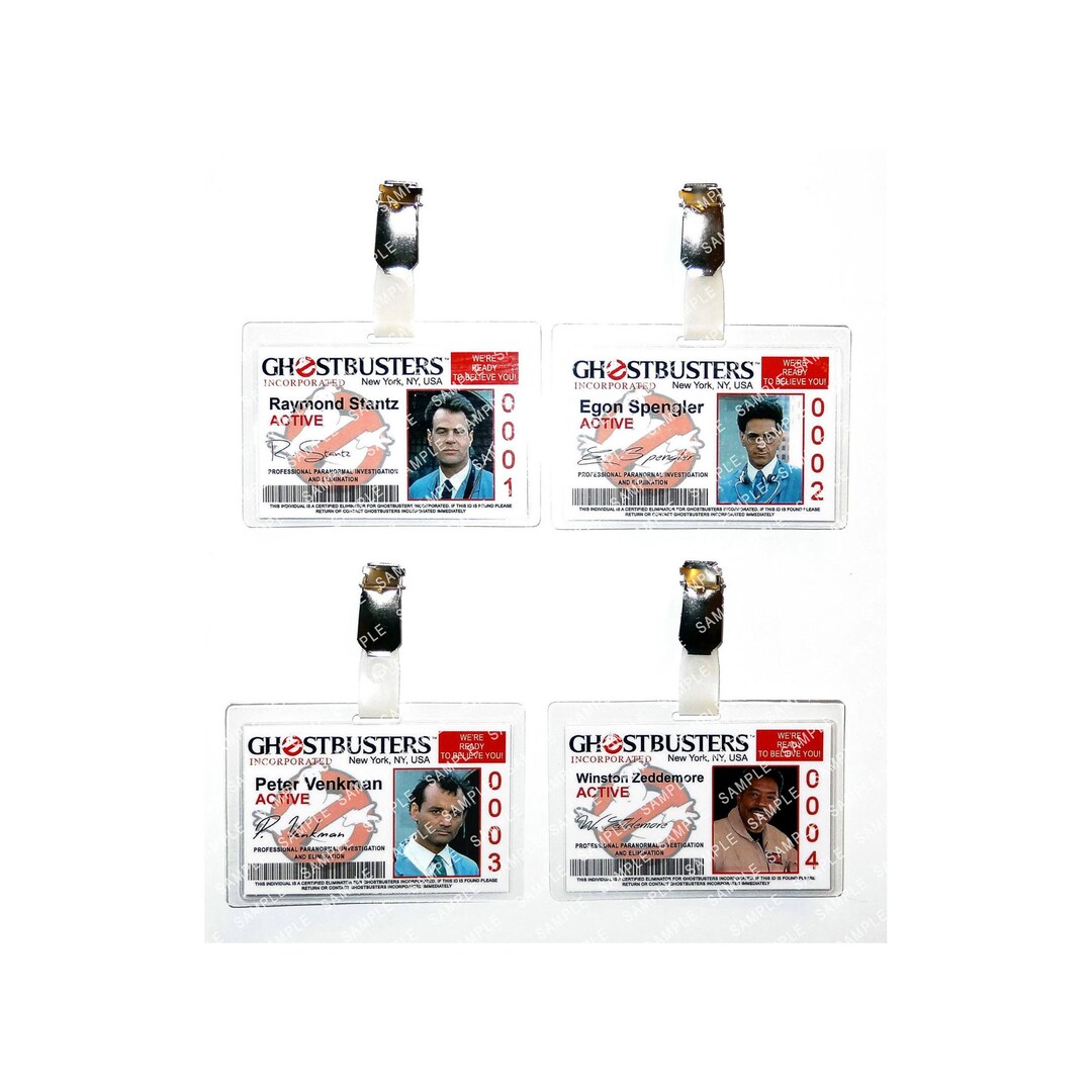 Ghostbusters - Characters Full Set of 4 Paranormal Investigation Prop ...