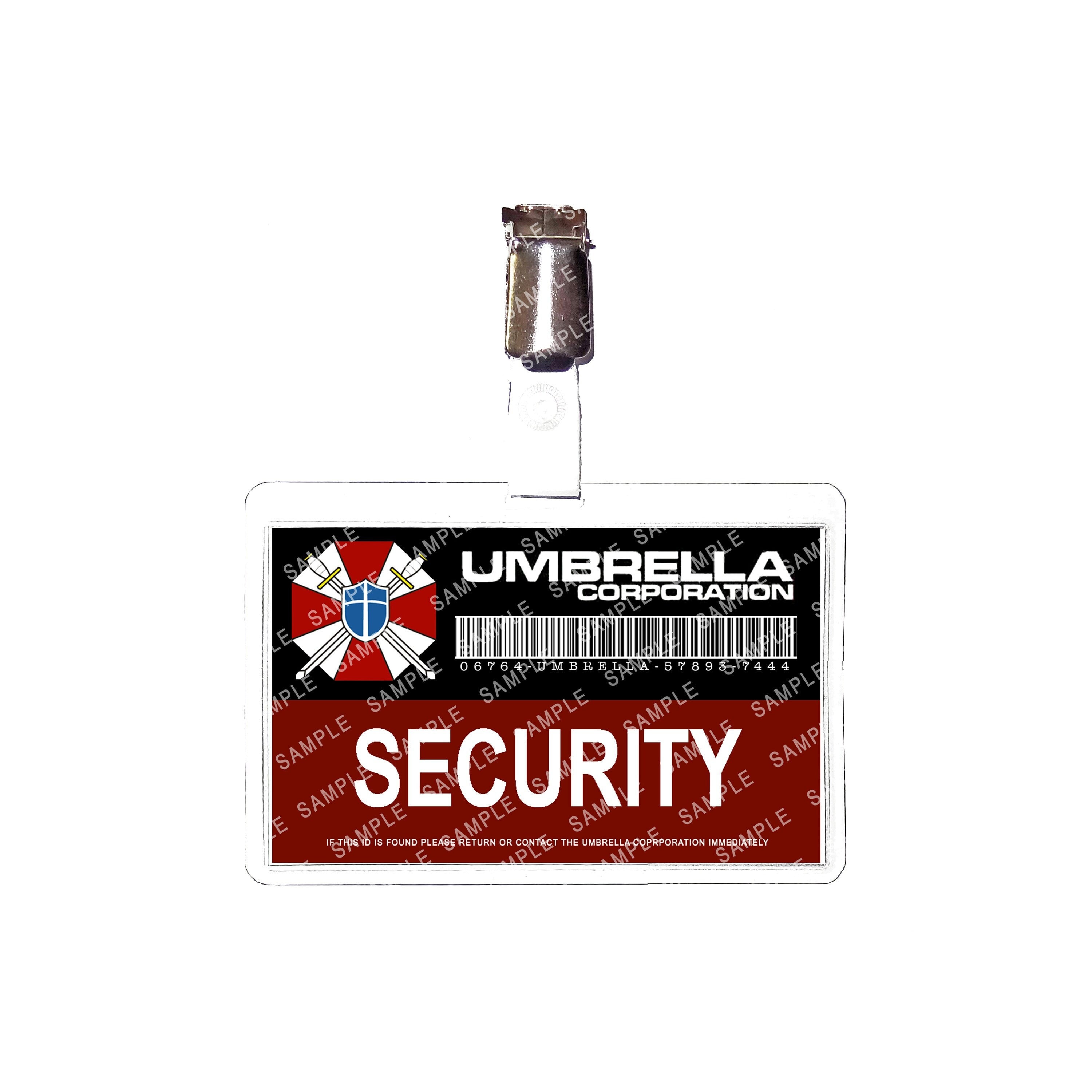 Resident Evil Umbrella Corporation Plain Security Prop Replica Badge ...