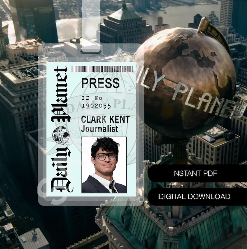 Digital Download Printable Daily Planet Clark Kent Press 2025 Movie ...