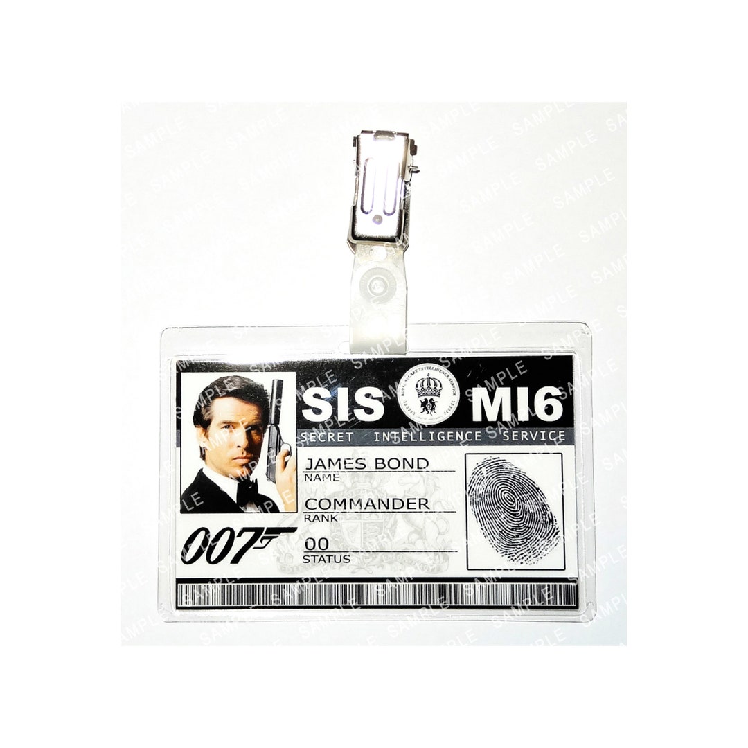 James Bond 007 - Pierce Brosnan SIS MI6 Commander Prop Replica Badge ...