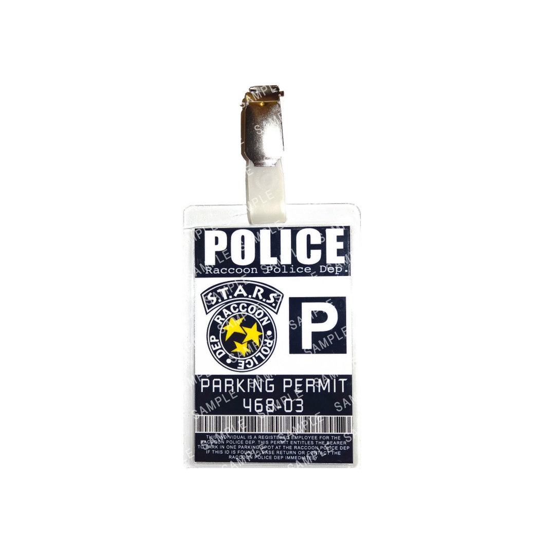 Resident Evil S.T.A.R.S - Parking Permit Raccoon City Police Department ...