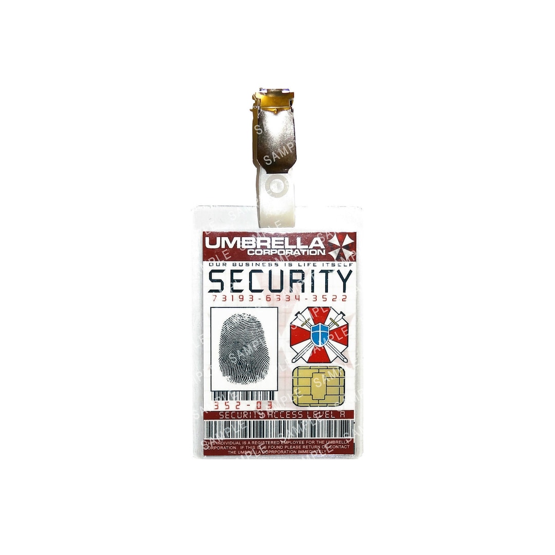 Resident Evil Umbrella Corporation - Security Prop Replica Badge ...