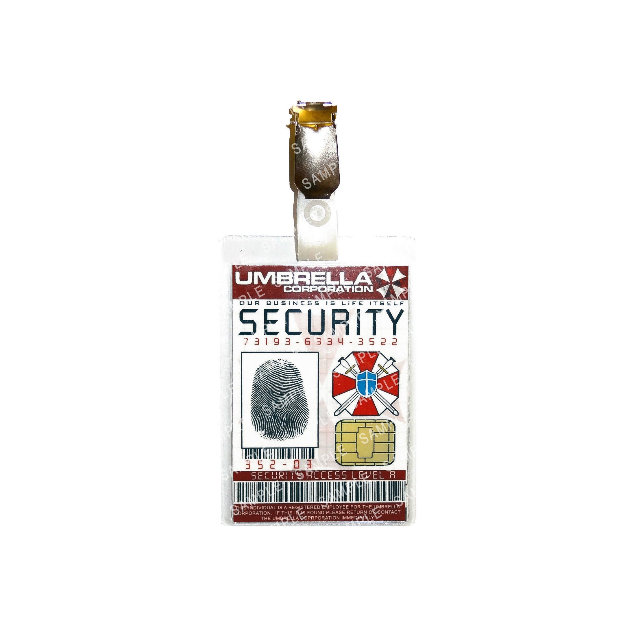 Resident Evil Umbrella Corporation Security Prop Replica Badge Novelty ...