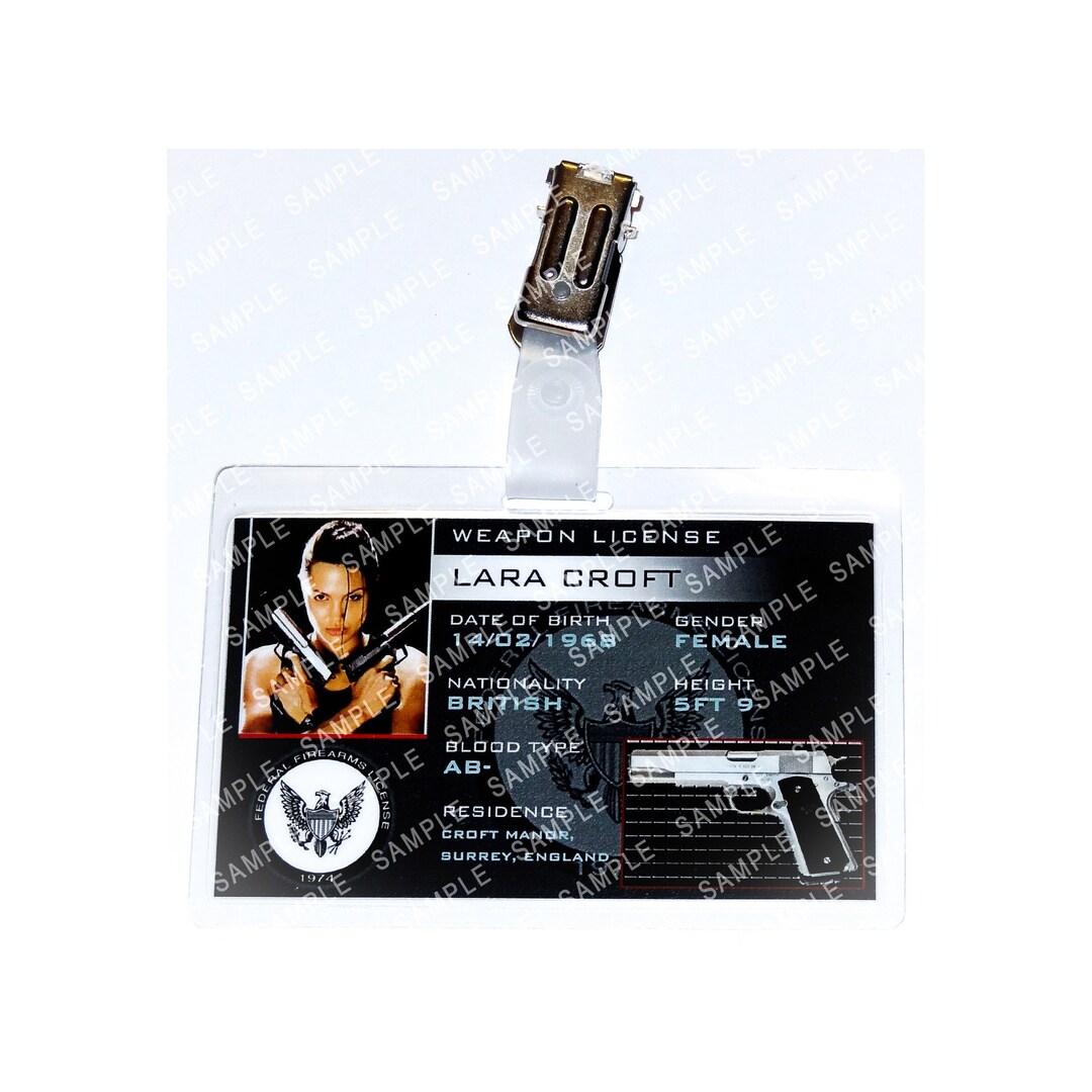Lara Croft Tomb Raider Weapon License Film Prop Replica Badge Novelty ...