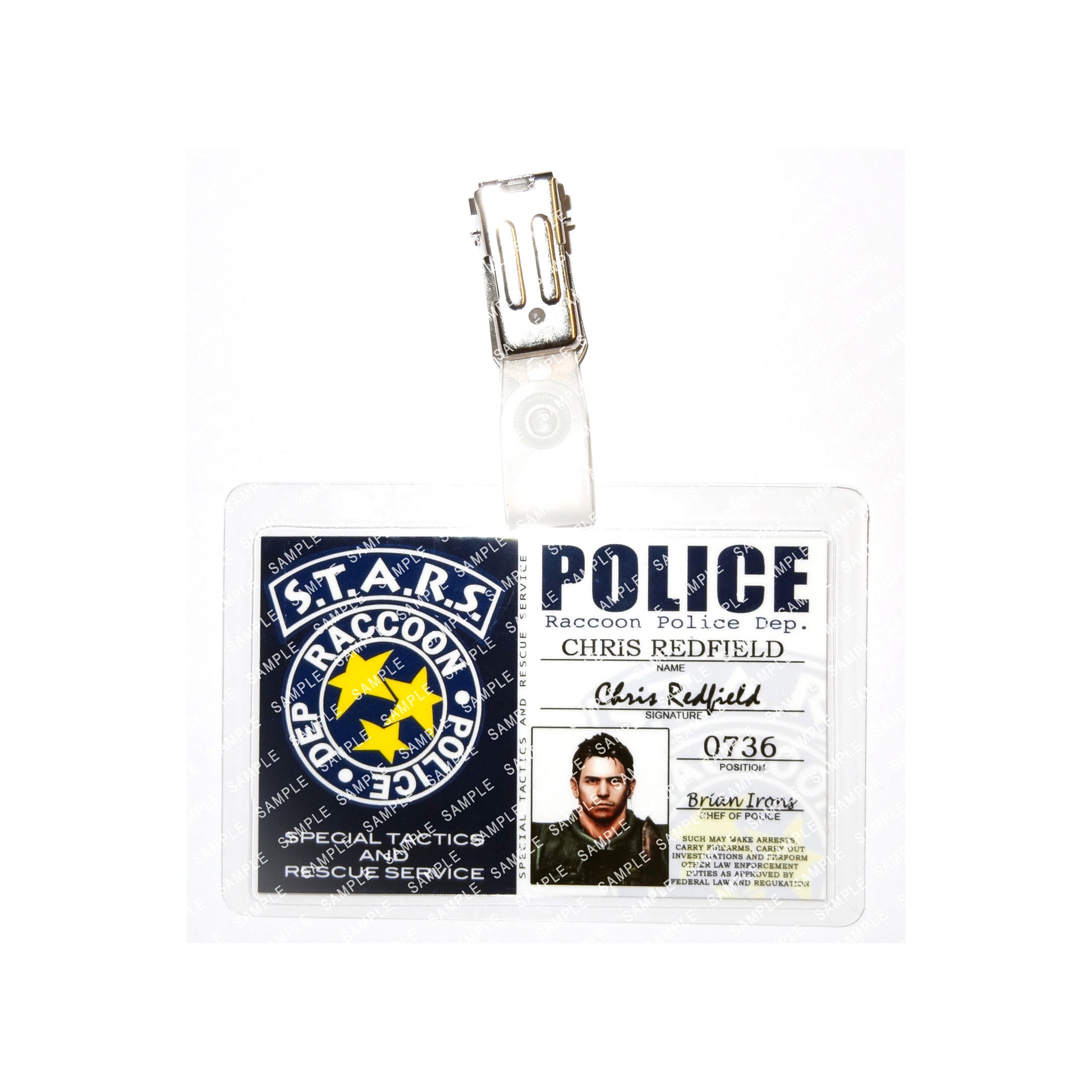 Resident Evil S.T.A.R.S. Chris Redfield 0736 Raccoon City Police Prop ...