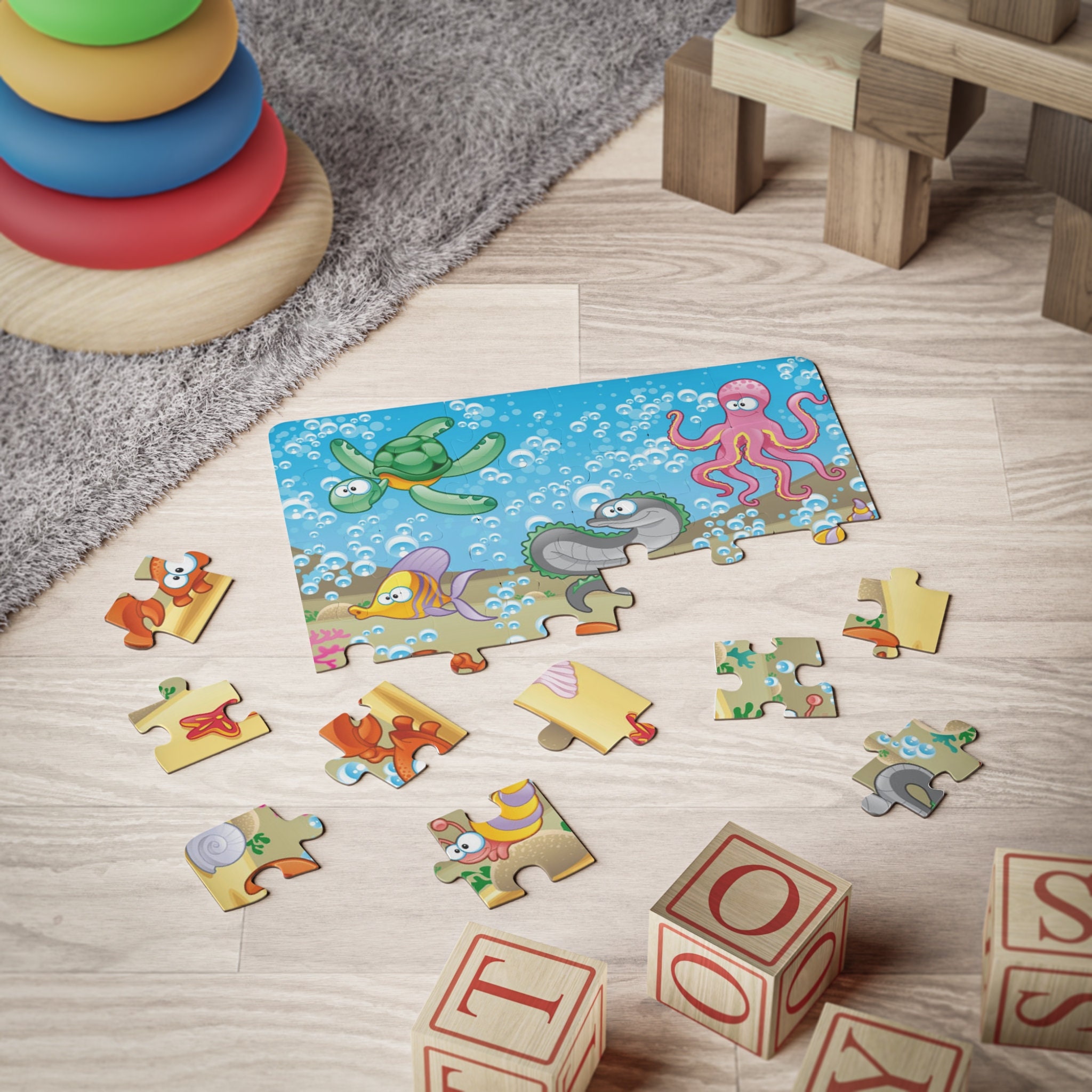 Kids' Puzzle, 30-piece, Science, Learn, Animals, Trend, Blue - Etsy