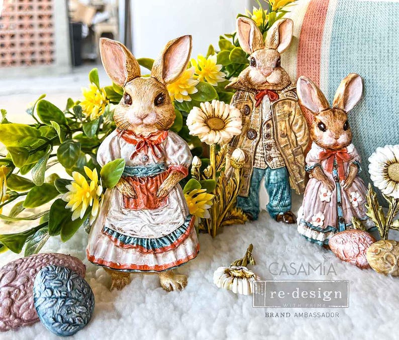 SPRINGTIME BUNNY Decor Mould Redesign With Prima - Etsy